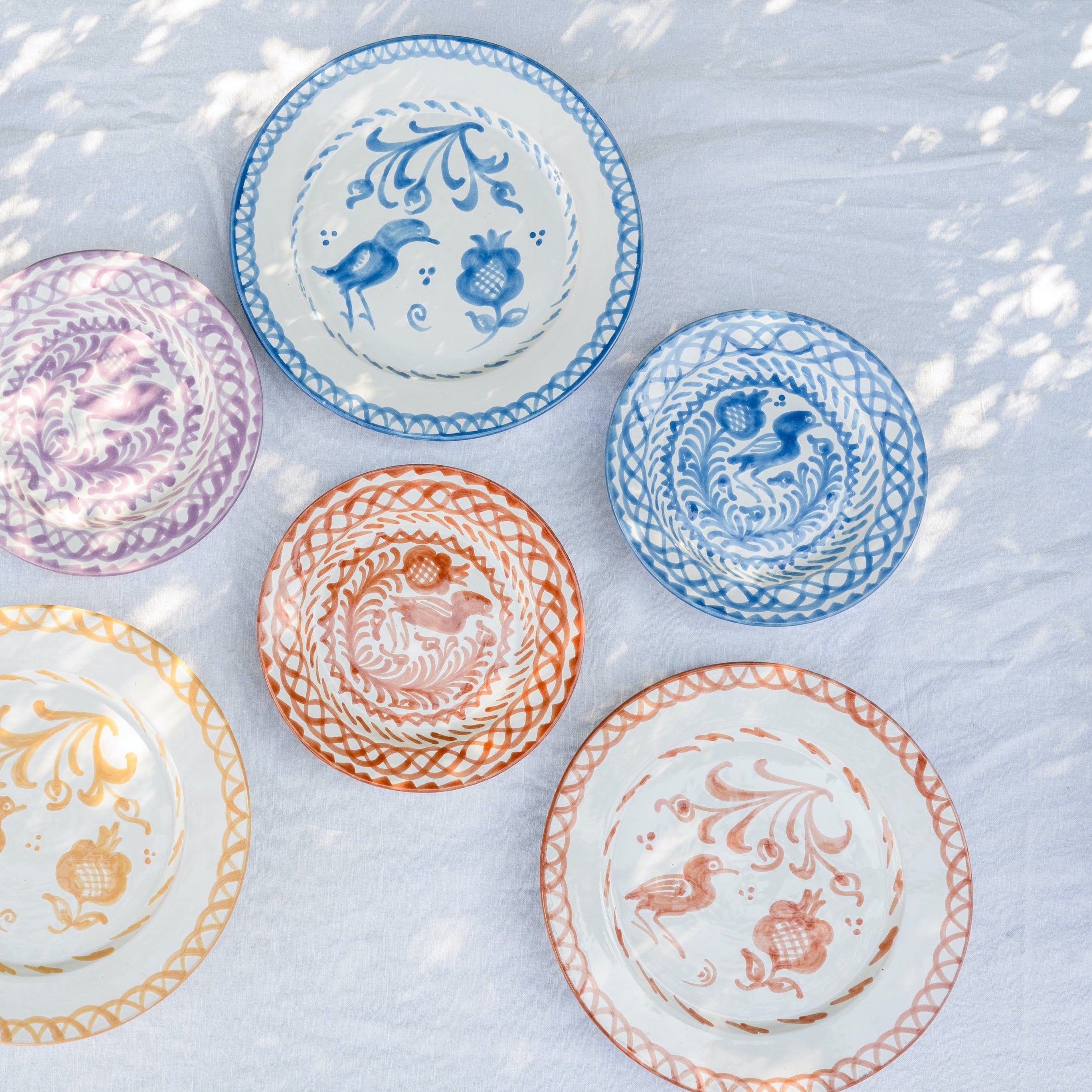 Dinner plate with hand painted designs– Liza Pruitt
