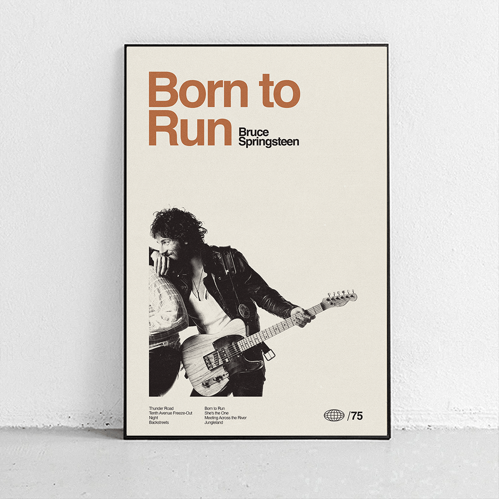 Bruce Springsteen - Born to Run - 30x45 cm / 12x18 in / No Frame - Liza ...