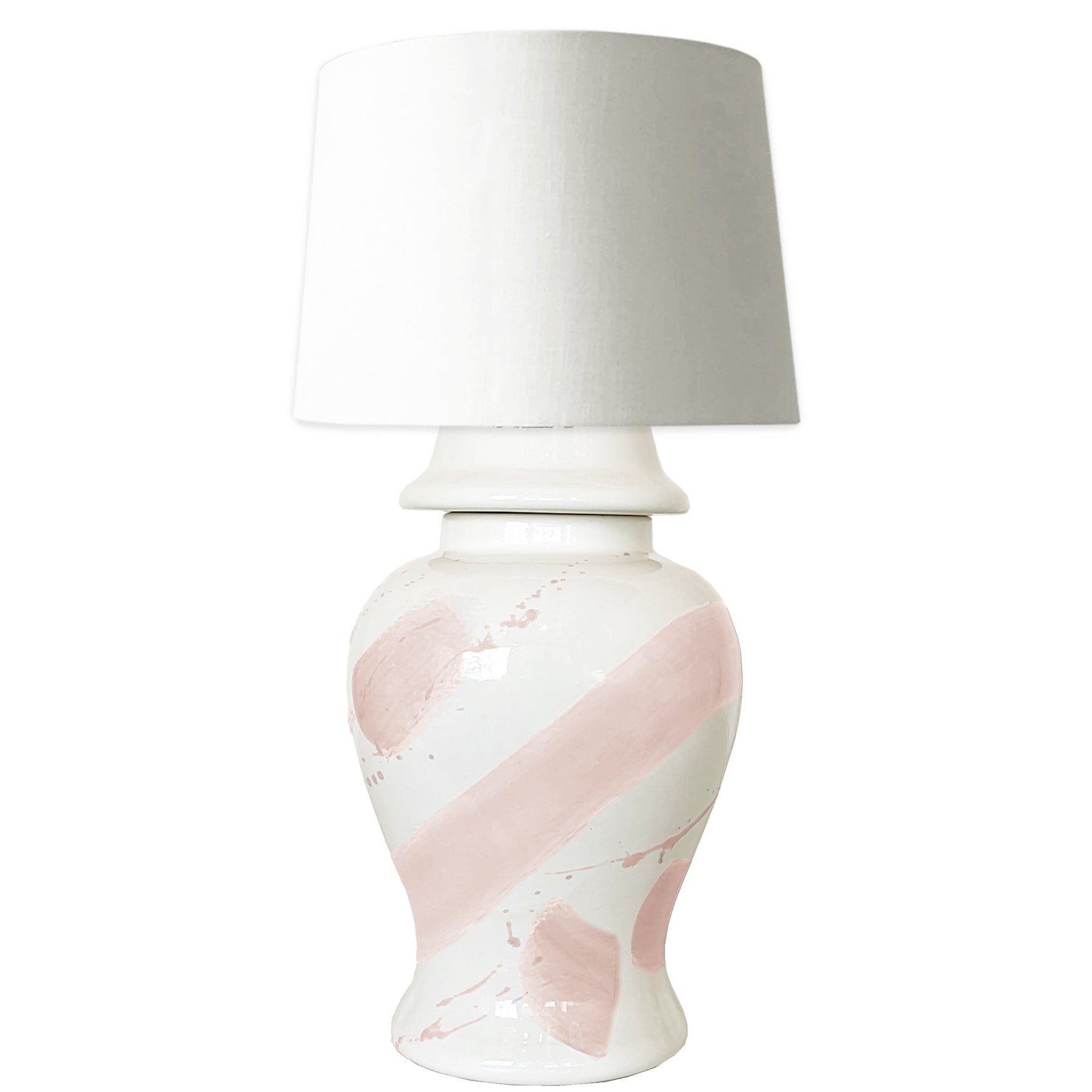 Blush Brushstroke Ginger Jar Lamp– Liza Pruitt