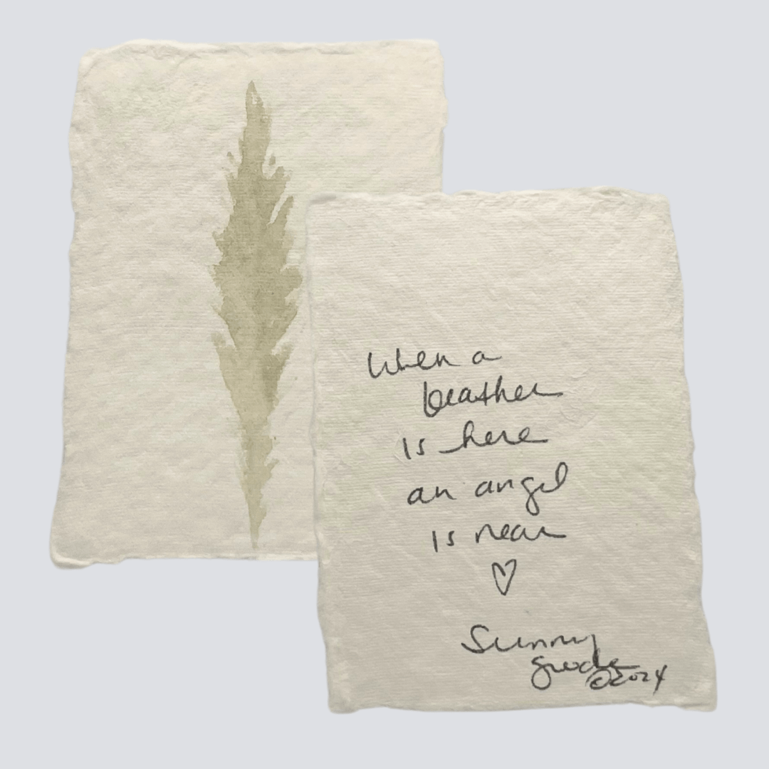 Medium Pale Sage Angel Feather - Liza Pruitt