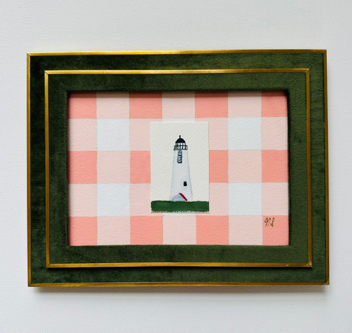 Great Point Light | 7" h x 9" w | Framed - Liza Pruitt