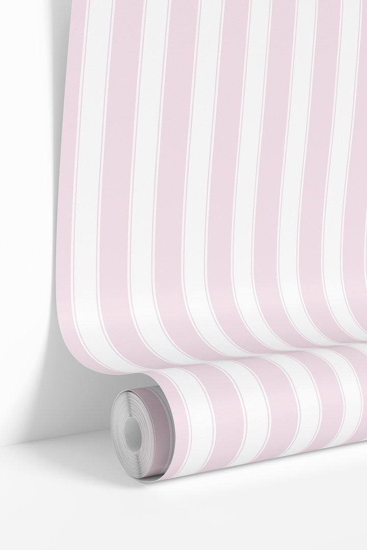 Pink Stripes Wallpaper– Liza Pruitt